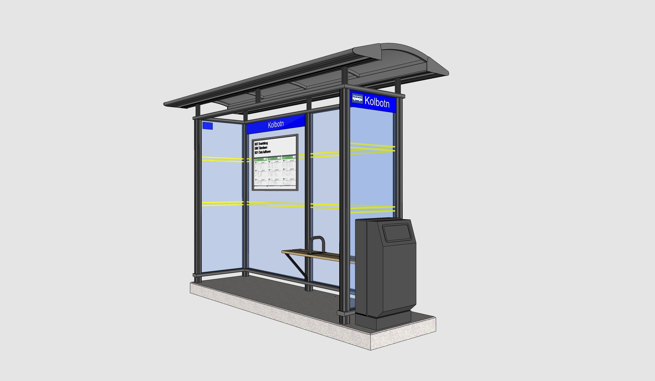 Leskur City 90 2800 x 730 (2 felt) | Norfax