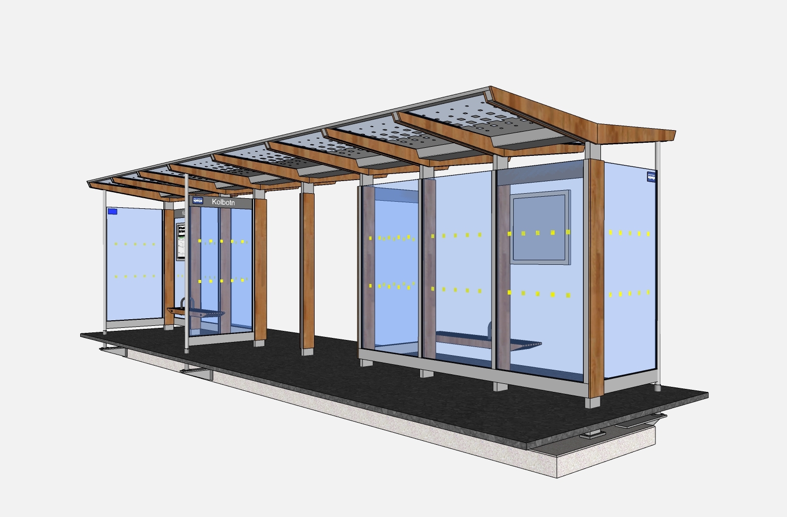 Leskur Moment T-tak cc 1020 (8 felt), 8650 x 2756 mm | Norfax